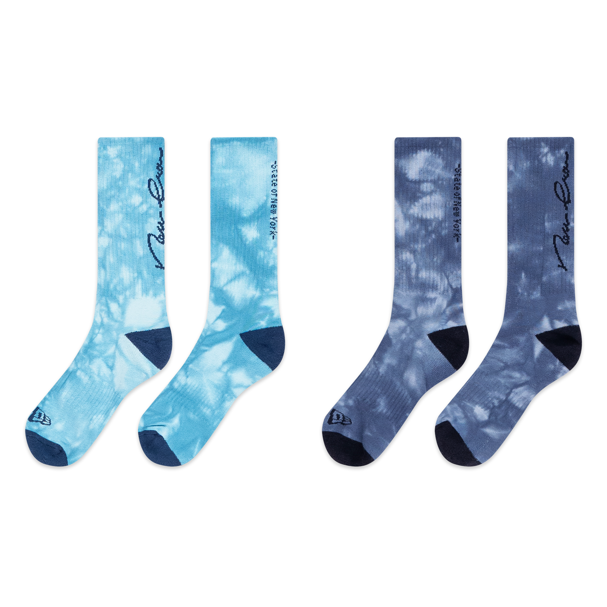 New Era Basic 2 Pack Blue Foam and Muted Indigo Socks – New Era Malaysia