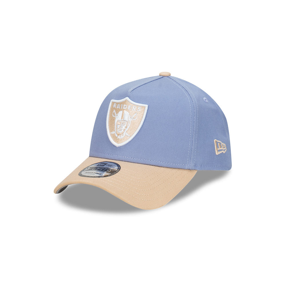 9FORTY A-Frame Las Vegas Raiders Blueberry Cream 2-Tone Oat Milk Visor ...